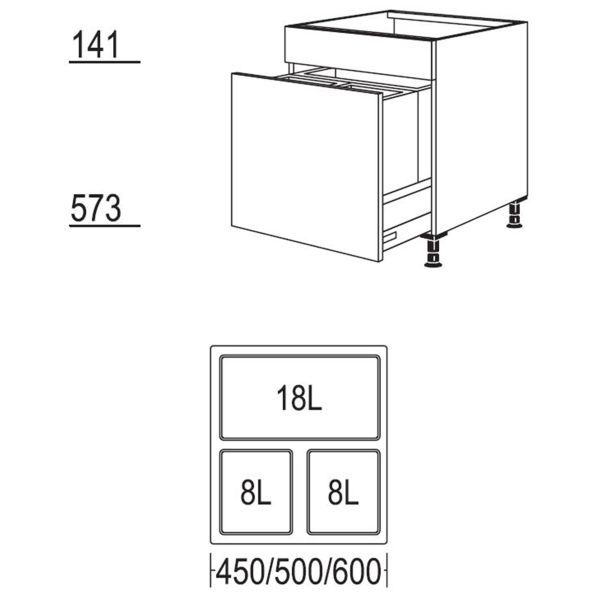 Nobilia Spülenschrank Separato-K